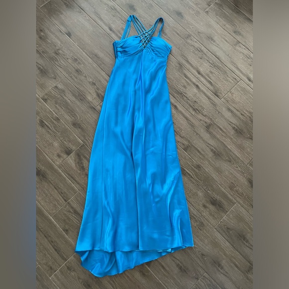 Cache | Dresses | Cache Gems Cross Neck Formal Evening Aqua Blue Dress ...